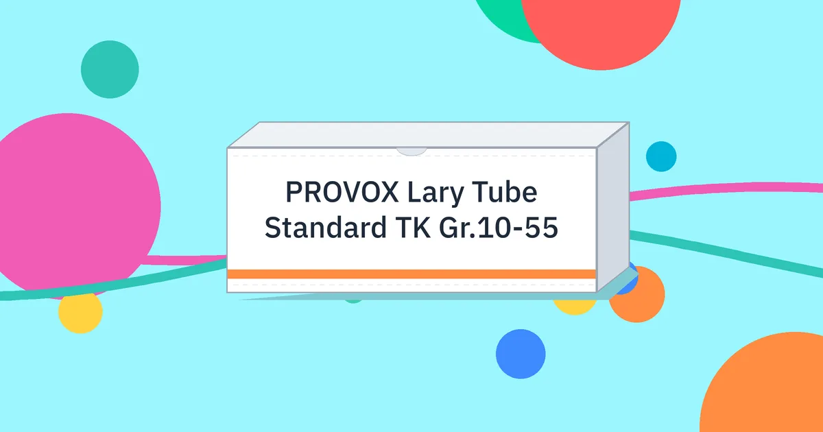 Symbolbild: Packung mit der Aufschrift PROVOX Lary Tube Standard TK Gr.10-55 (PZN 02398900) – Verfügbarkeit und Bezug in Apotheken in Frankfurt am Main