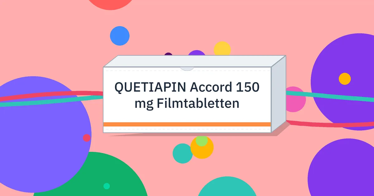 Symbolbild: Packung mit der Aufschrift QUETIAPIN Accord 150 mg Filmtabletten (PZN 13722835) – Verfügbarkeit und Bezug in Apotheken in Frankfurt am Main