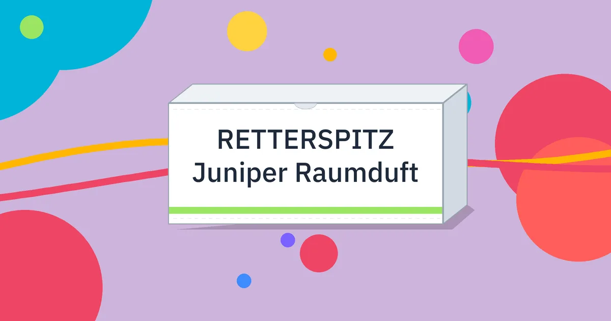 Symbolbild: Packung mit der Aufschrift RETTERSPITZ Juniper Raumduft (PZN 17868286) – Verfügbarkeit und Bezug in Apotheken in Frankfurt am Main