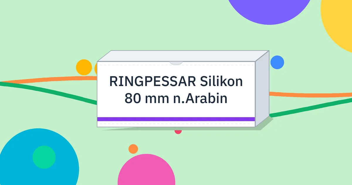 Symbolbild: Packung mit der Aufschrift RINGPESSAR Silikon 80 mm n.Arabin (PZN 00242329) – Verfügbarkeit und Bezug in Apotheken in Frankfurt am Main