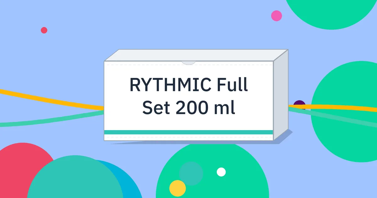 Symbolbild: Packung mit der Aufschrift RYTHMIC Full Set 200 ml (PZN 20948126) – Verfügbarkeit und Bezug in Apotheken in Frankfurt am Main