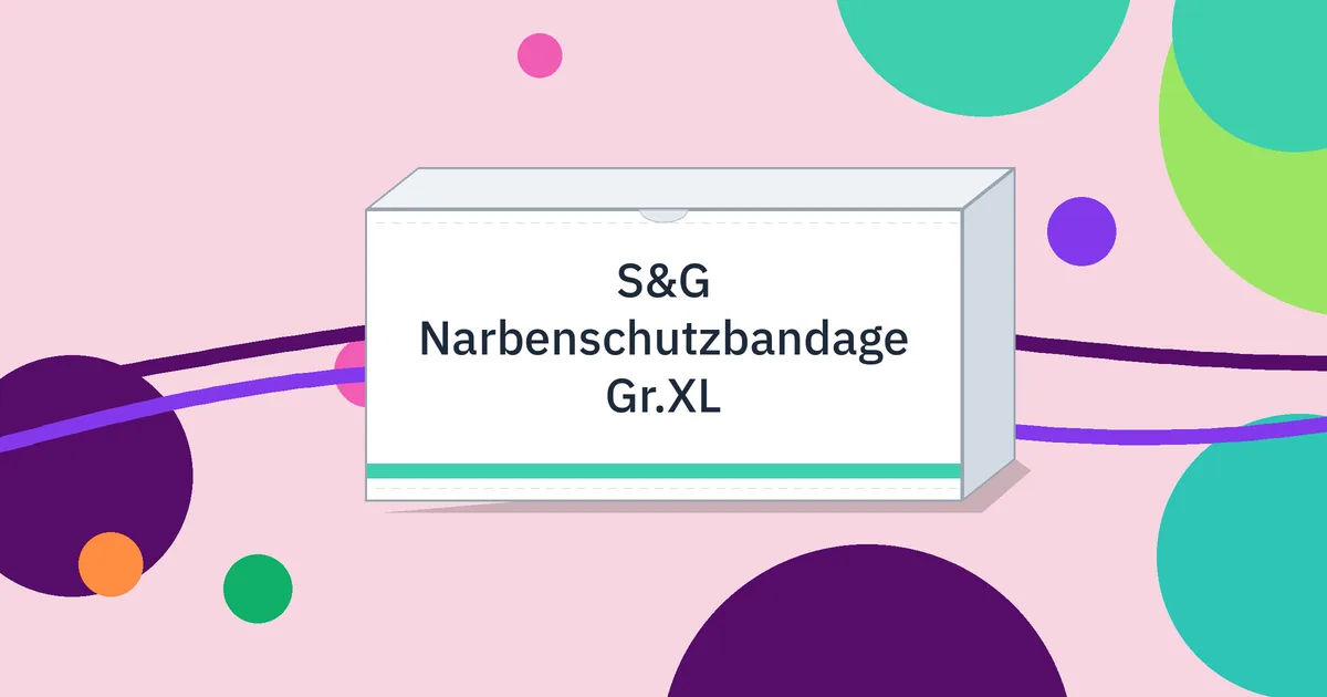 Symbolbild: Packung mit der Aufschrift S&G Narbenschutzbandage Gr.XL (PZN 05044605) – Verfügbarkeit und Bezug in Apotheken in Frankfurt am Main