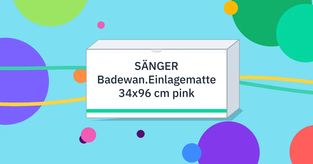 Symbolbild: Packung mit der Aufschrift SÄNGER Badewan.Einlagematte 34x96 cm pink (PZN 01307433) – Verfügbarkeit und Bezug in Apotheken in Frankfurt am Main