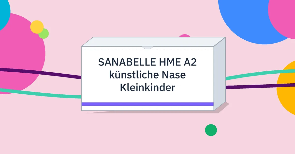 Symbolbild: Packung mit der Aufschrift SANABELLE HME A2 künstliche Nase Kleinkinder (PZN 13920239) – Verfügbarkeit und Bezug in Apotheken in Frankfurt am Main