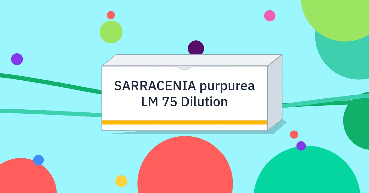 Symbolbild: Packung mit der Aufschrift SARRACENIA purpurea LM 75 Dilution (PZN 13182913) – Verfügbarkeit und Bezug in Apotheken in Frankfurt am Main
