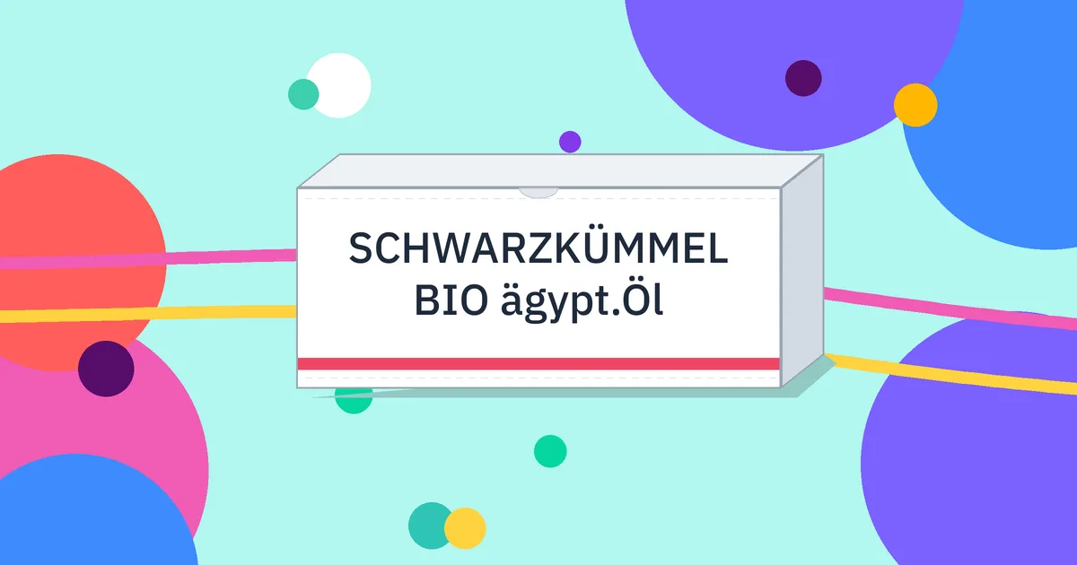 Symbolbild: Packung mit der Aufschrift SCHWARZKÜMMEL BIO ägypt.Öl (PZN 04132974) – Verfügbarkeit und Bezug in Apotheken in Frankfurt am Main
