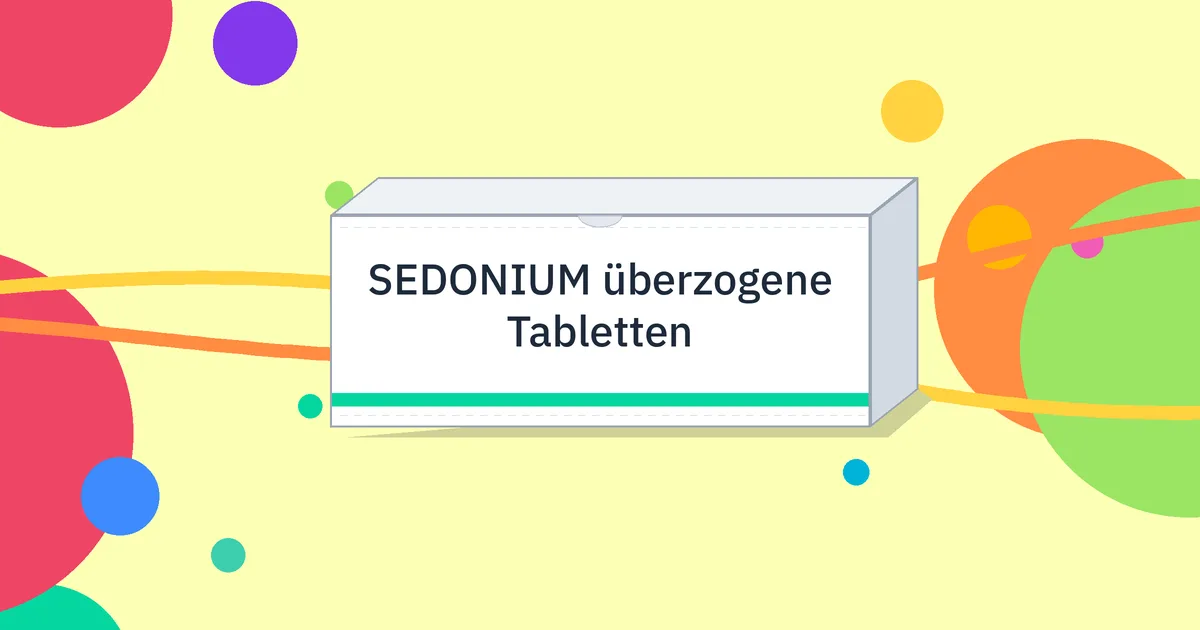 Symbolbild: Packung mit der Aufschrift SEDONIUM überzogene Tabletten (PZN 11177865) – Verfügbarkeit und Bezug in Apotheken in Frankfurt am Main