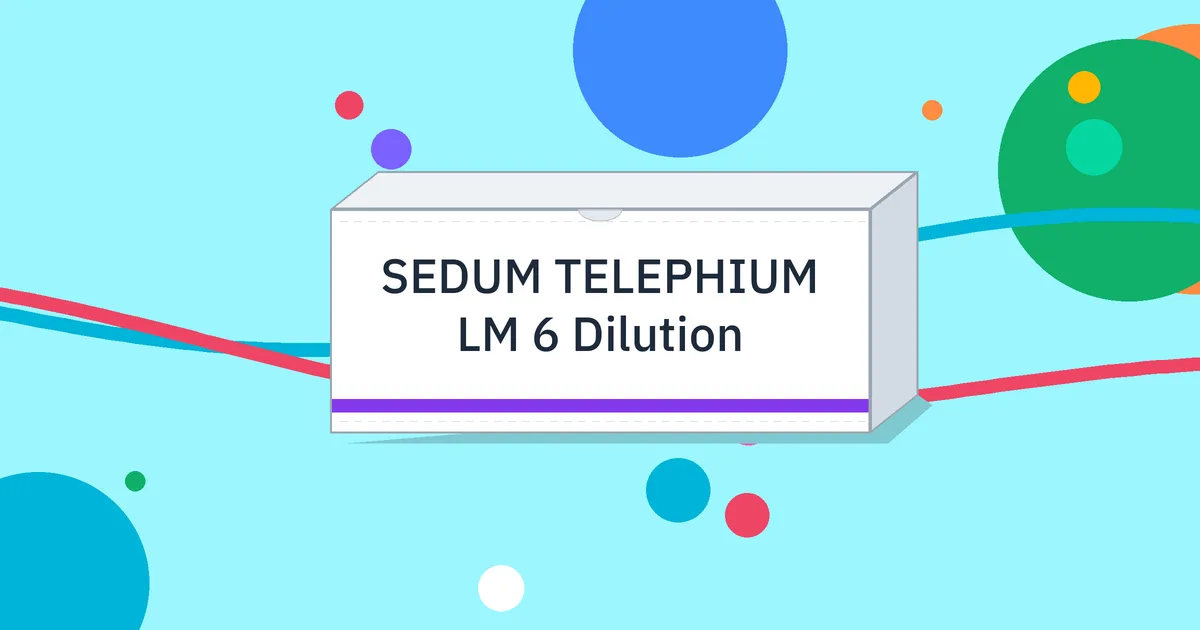 Symbolbild: Packung mit der Aufschrift SEDUM TELEPHIUM LM 6 Dilution (PZN 13693714) – Verfügbarkeit und Bezug in Apotheken in Frankfurt am Main