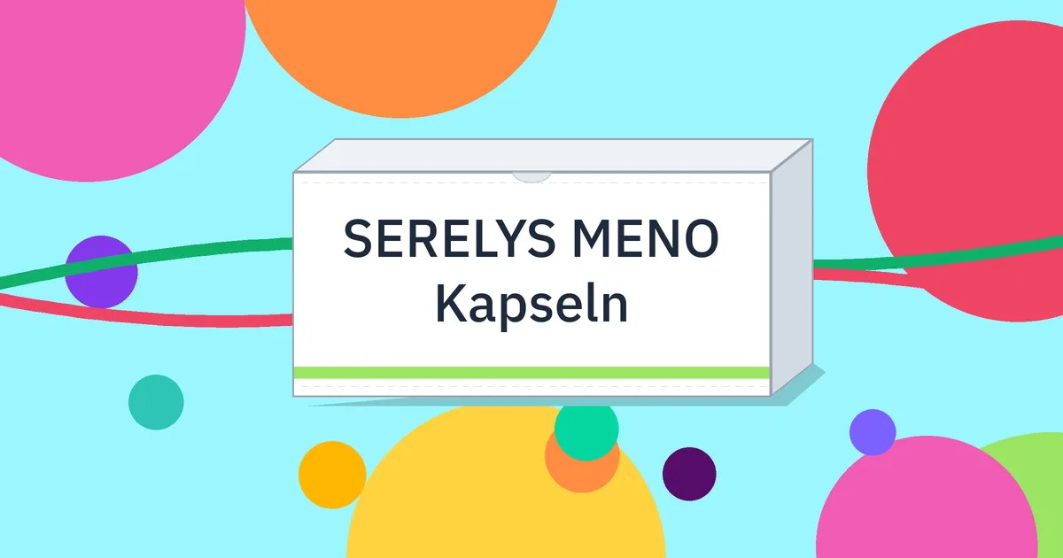 Symbolbild: Packung mit der Aufschrift SERELYS MENO Kapseln (PZN 19439336) – Verfügbarkeit und Bezug in Apotheken in Frankfurt am Main