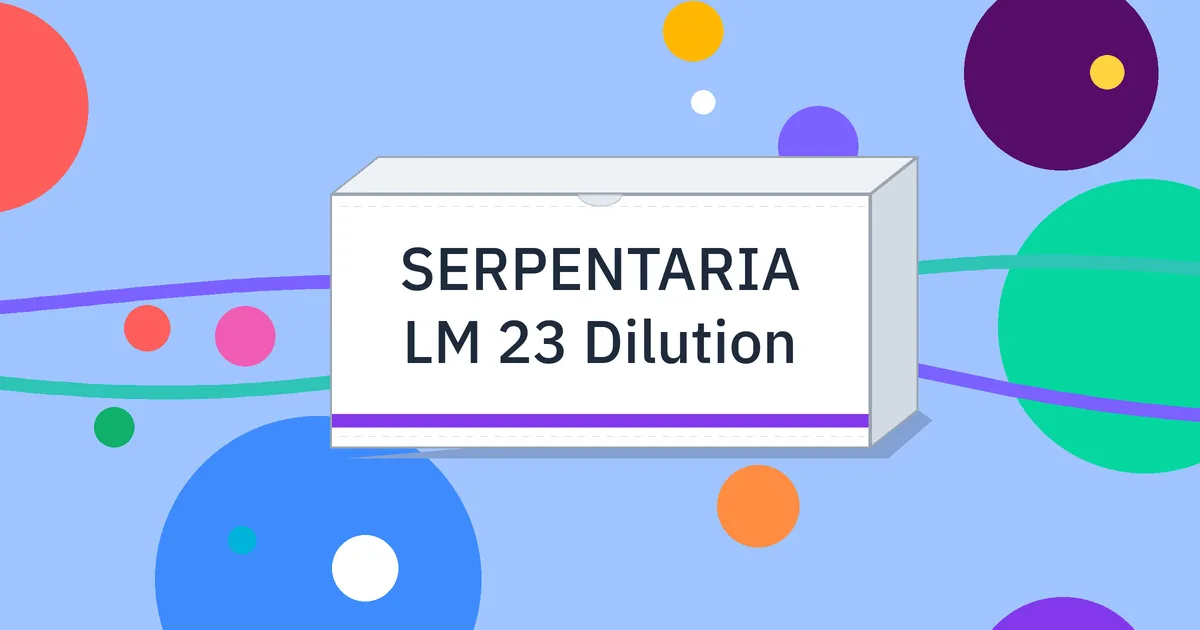 Symbolbild: Packung mit der Aufschrift SERPENTARIA LM 23 Dilution (PZN 13676472) – Verfügbarkeit und Bezug in Apotheken in Frankfurt am Main