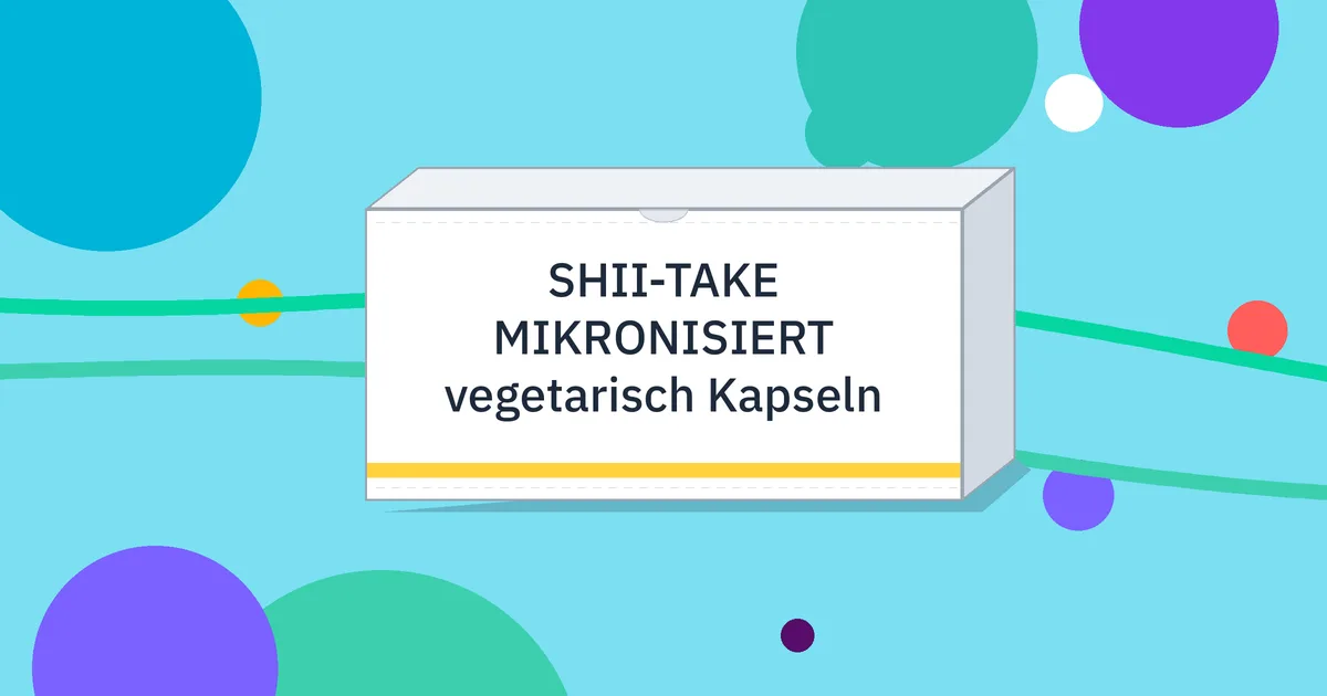 Symbolbild: Packung mit der Aufschrift SHII-TAKE MIKRONISIERT vegetarisch Kapseln (PZN 17425034) – Verfügbarkeit und Bezug in Apotheken in Frankfurt am Main