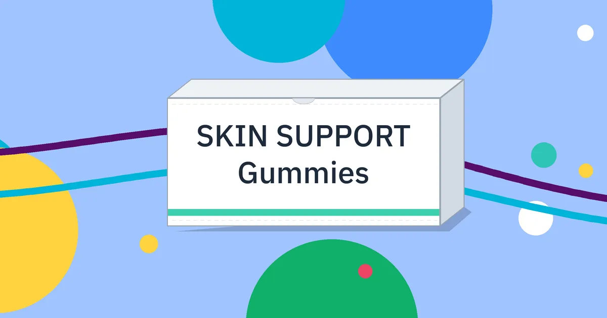 Symbolbild: Packung mit der Aufschrift SKIN SUPPORT Gummies (PZN 20409091) – Verfügbarkeit und Bezug in Apotheken in Frankfurt am Main