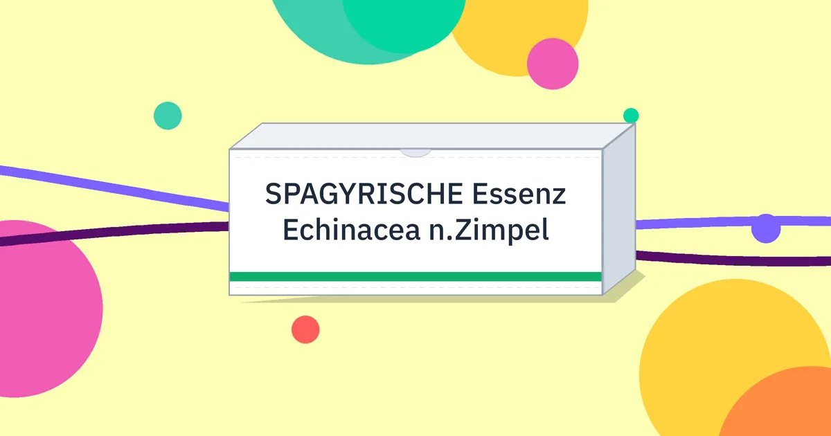 Symbolbild: Packung mit der Aufschrift SPAGYRISCHE Essenz Echinacea n.Zimpel (PZN 00916325) – Verfügbarkeit und Bezug in Apotheken in Frankfurt am Main