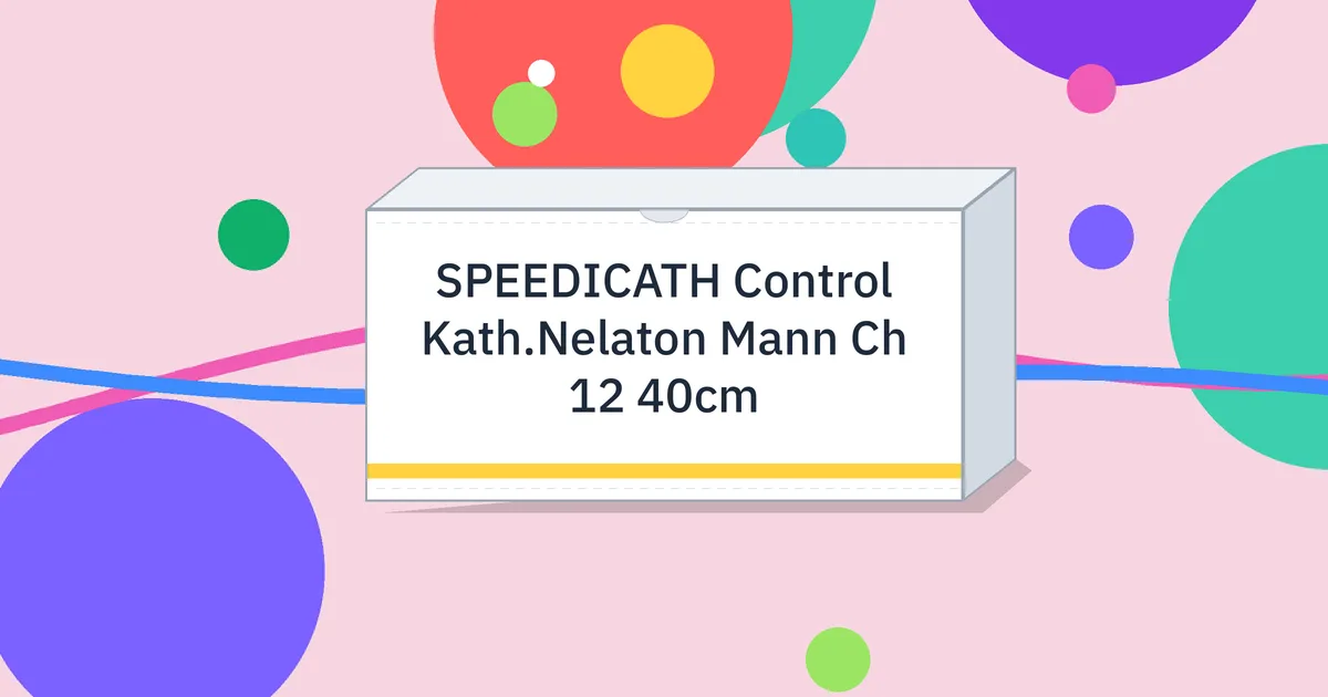 Symbolbild: Packung mit der Aufschrift SPEEDICATH Control Kath.Nelaton Mann Ch 12 40cm (PZN 09711889) – Verfügbarkeit und Bezug in Apotheken in Frankfurt am Main