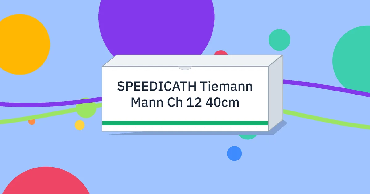 Symbolbild: Packung mit der Aufschrift SPEEDICATH Tiemann Mann Ch 12 40cm (PZN 09711978) – Verfügbarkeit und Bezug in Apotheken in Frankfurt am Main