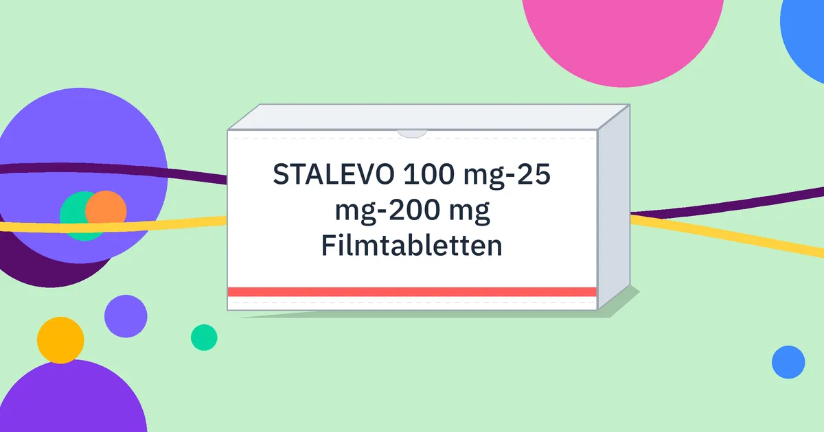 Symbolbild: Packung mit der Aufschrift STALEVO 100 mg-25 mg-200 mg Filmtabletten (PZN 04866995) – Verfügbarkeit und Bezug in Apotheken in Frankfurt am Main