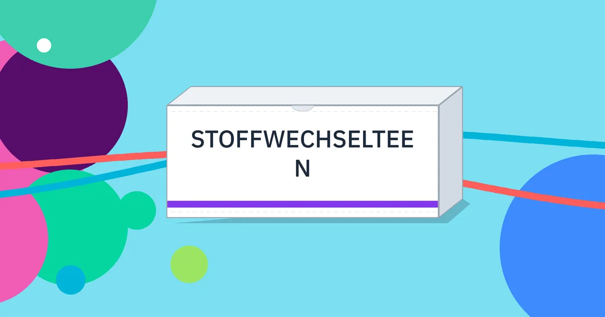 Symbolbild: Packung mit der Aufschrift STOFFWECHSELTEE N (PZN 19818329) – Verfügbarkeit und Bezug in Apotheken in Frankfurt am Main