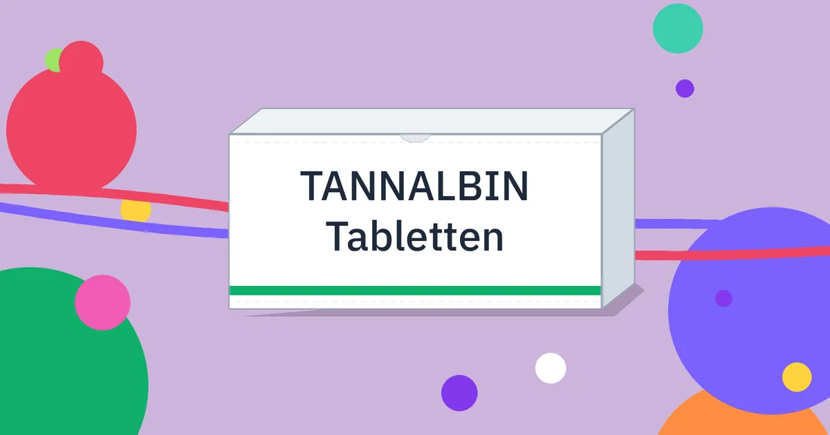 Symbolbild: Packung mit der Aufschrift TANNALBIN Tabletten (PZN 02036769) – Verfügbarkeit und Bezug in Apotheken in Frankfurt am Main