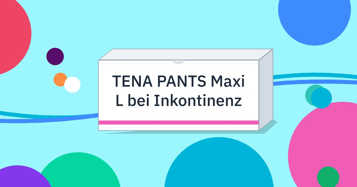 Symbolbild: Packung mit der Aufschrift TENA PANTS Maxi L bei Inkontinenz (PZN 15822156) – Verfügbarkeit und Bezug in Apotheken in Frankfurt am Main