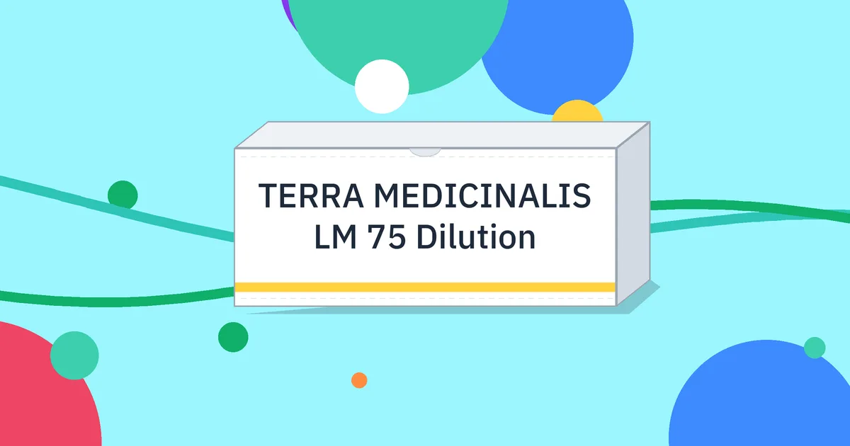 Symbolbild: Packung mit der Aufschrift TERRA MEDICINALIS LM 75 Dilution (PZN 13217379) – Verfügbarkeit und Bezug in Apotheken in Frankfurt am Main