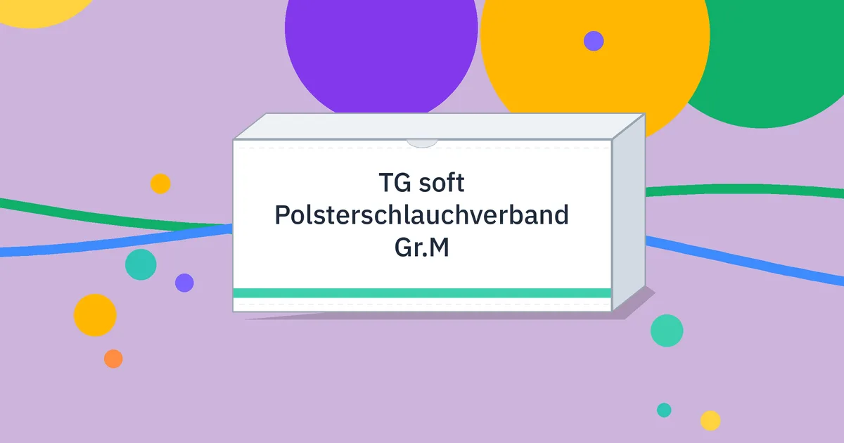 Symbolbild: Packung mit der Aufschrift TG soft Polsterschlauchverband Gr.M (PZN 17909134) – Verfügbarkeit und Bezug in Apotheken in Frankfurt am Main