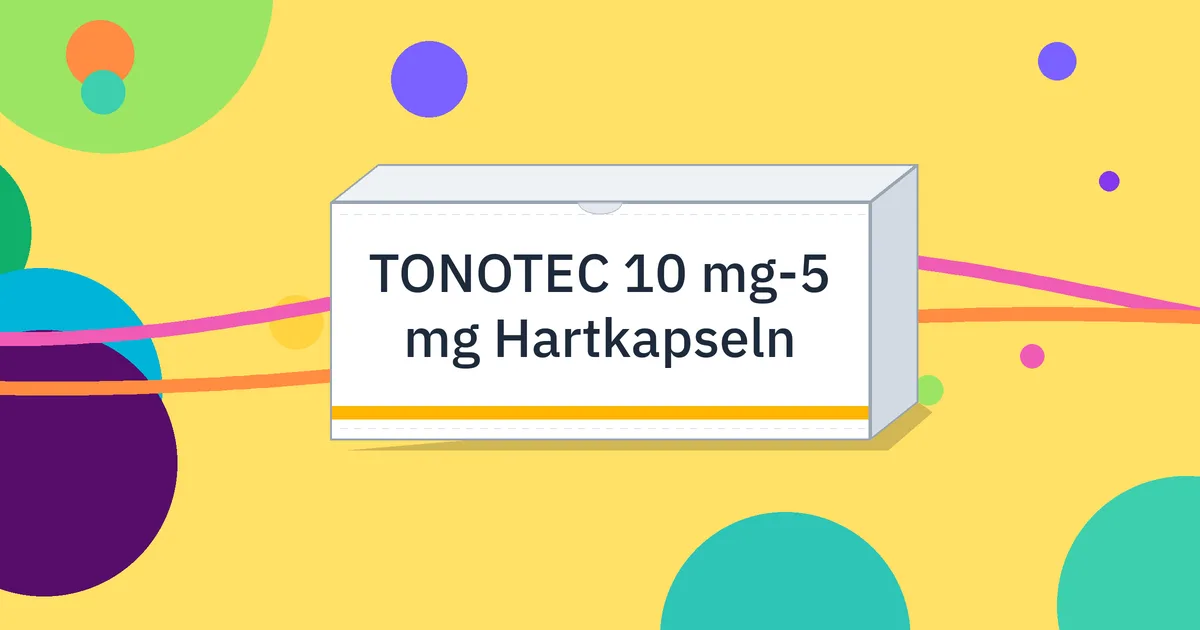Symbolbild: Packung mit der Aufschrift TONOTEC 10 mg-5 mg Hartkapseln (PZN 08738076) – Verfügbarkeit und Bezug in Apotheken in Frankfurt am Main