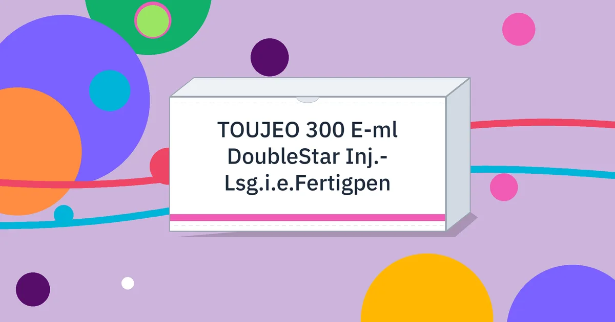 Symbolbild: Packung mit der Aufschrift TOUJEO 300 E-ml DoubleStar Inj.-Lsg.i.e.Fertigpen (PZN 14447727) – Verfügbarkeit und Bezug in Apotheken in Frankfurt am Main
