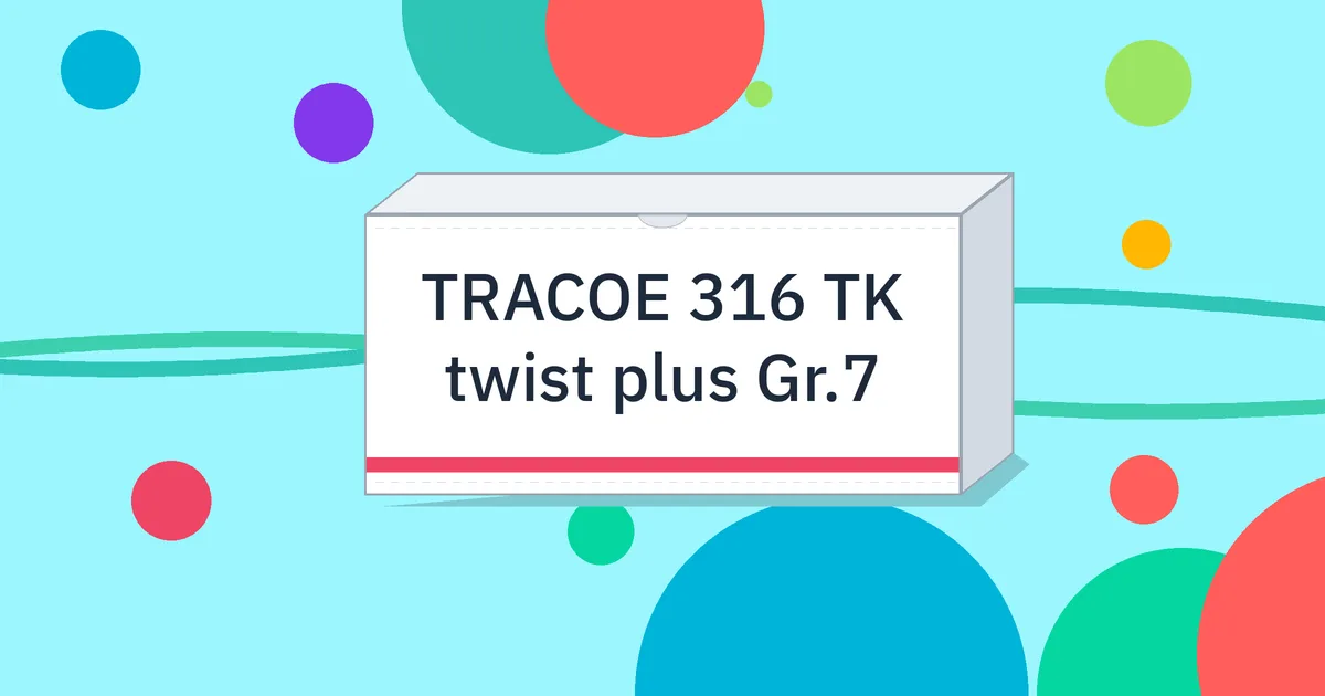 Symbolbild: Packung mit der Aufschrift TRACOE 316 TK twist plus Gr.7 (PZN 09943909) – Verfügbarkeit und Bezug in Apotheken in Frankfurt am Main