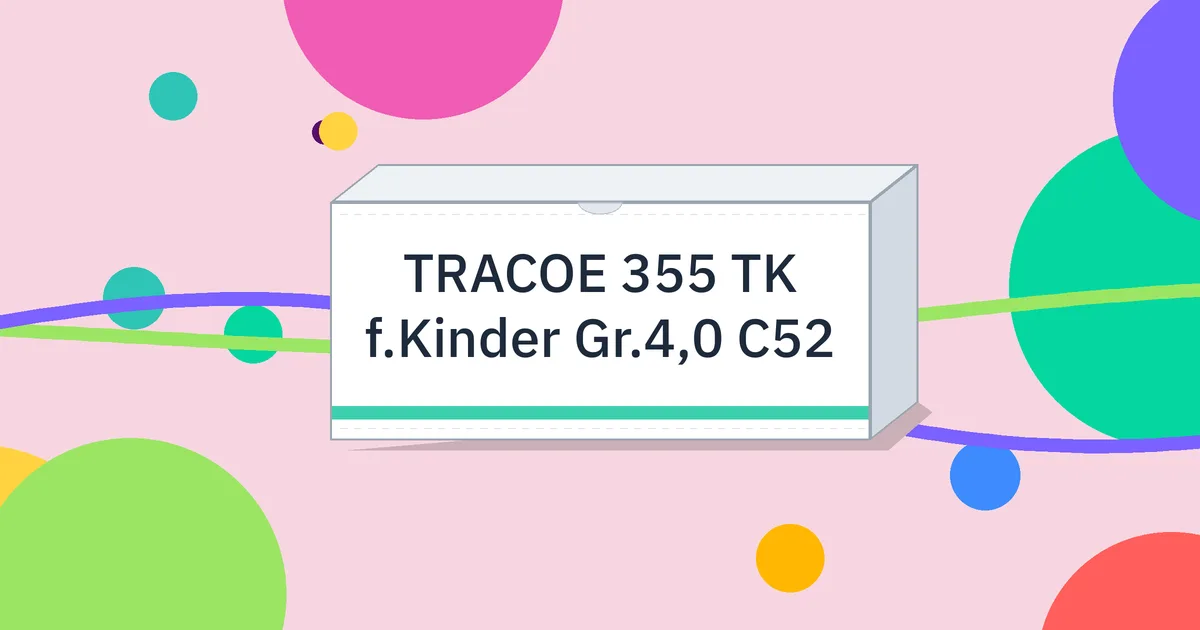 Symbolbild: Packung mit der Aufschrift TRACOE 355 TK f.Kinder Gr.4,0 C52 (PZN 11644189) – Verfügbarkeit und Bezug in Apotheken in Frankfurt am Main