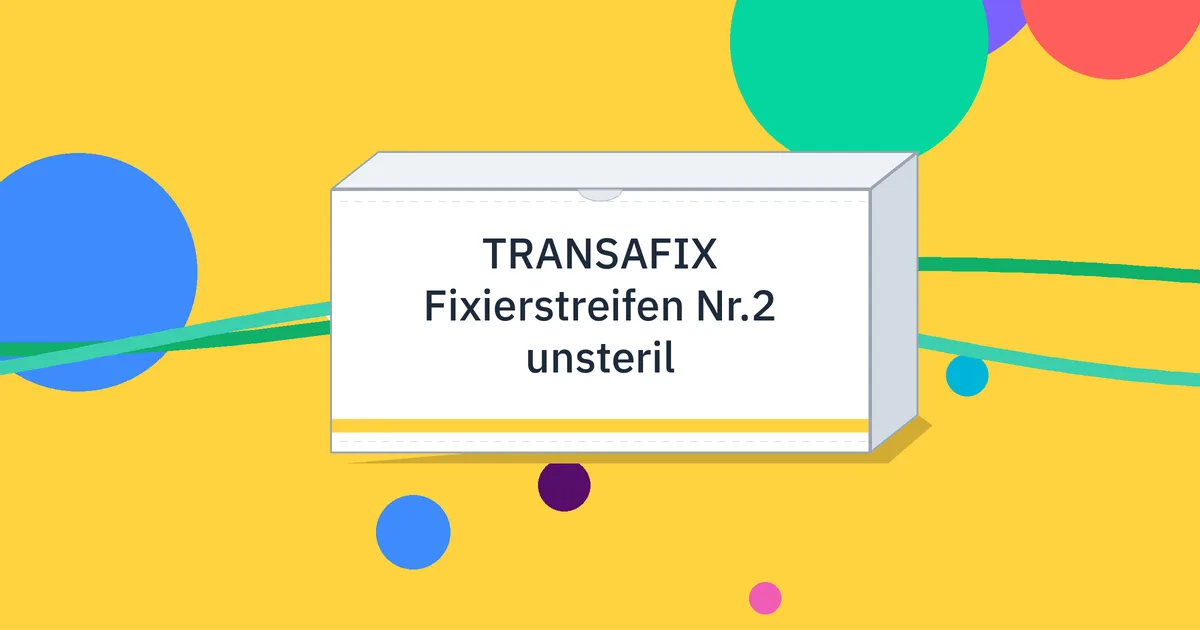 Symbolbild: Packung mit der Aufschrift TRANSAFIX Fixierstreifen Nr.2 unsteril (PZN 00506107) – Verfügbarkeit und Bezug in Apotheken in Frankfurt am Main