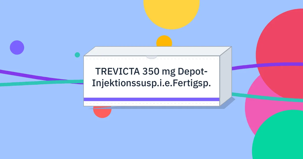 Symbolbild: Packung mit der Aufschrift TREVICTA 350 mg Depot-Injektionssusp.i.e.Fertigsp. (PZN 17262365) – Verfügbarkeit und Bezug in Apotheken in Frankfurt am Main