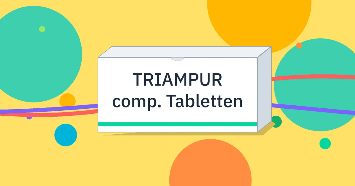 Symbolbild: Packung mit der Aufschrift TRIAMPUR comp. Tabletten (PZN 04027711) – Verfügbarkeit und Bezug in Apotheken in Frankfurt am Main
