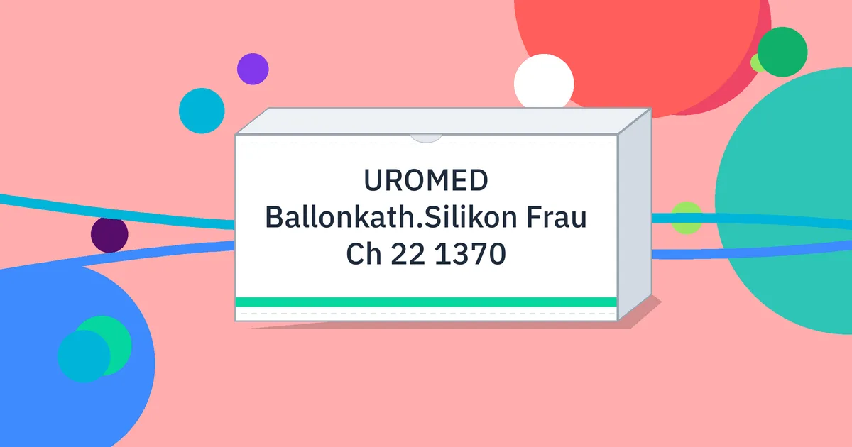 Symbolbild: Packung mit der Aufschrift UROMED Ballonkath.Silikon Frau Ch 22 1370 (PZN 03280922) – Verfügbarkeit und Bezug in Apotheken in Frankfurt am Main