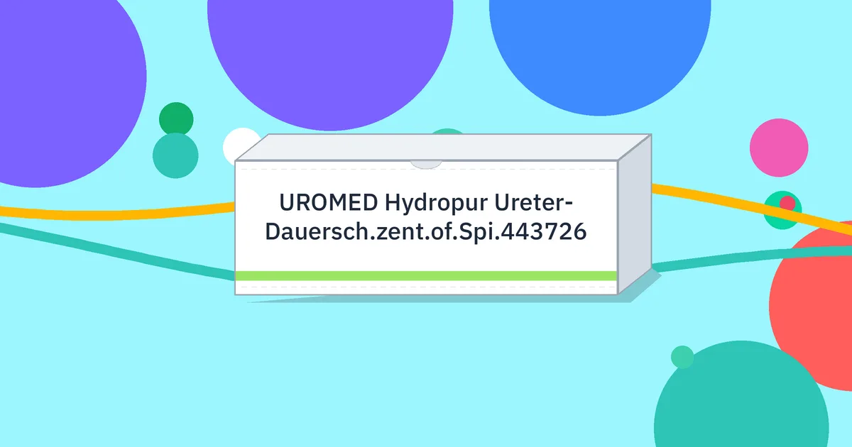 Symbolbild: Packung mit der Aufschrift UROMED Hydropur Ureter-Dauersch.zent.of.Spi.443726 (PZN 11372012) – Verfügbarkeit und Bezug in Apotheken in Frankfurt am Main