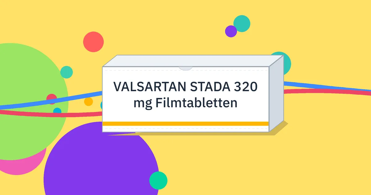 Symbolbild: Packung mit der Aufschrift VALSARTAN STADA 320 mg Filmtabletten (PZN 07778375) – Verfügbarkeit und Bezug in Apotheken in Frankfurt am Main