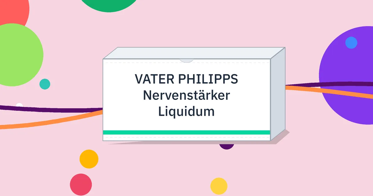 Symbolbild: Packung mit der Aufschrift VATER PHILIPPS Nervenstärker Liquidum (PZN 01819297) – Verfügbarkeit und Bezug in Apotheken in Frankfurt am Main