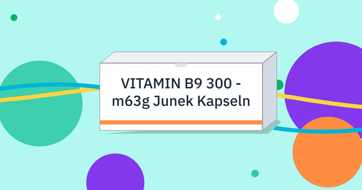 Symbolbild: Packung mit der Aufschrift VITAMIN B9 300 -m63g Junek Kapseln (PZN 10052759) – Verfügbarkeit und Bezug in Apotheken in Frankfurt am Main