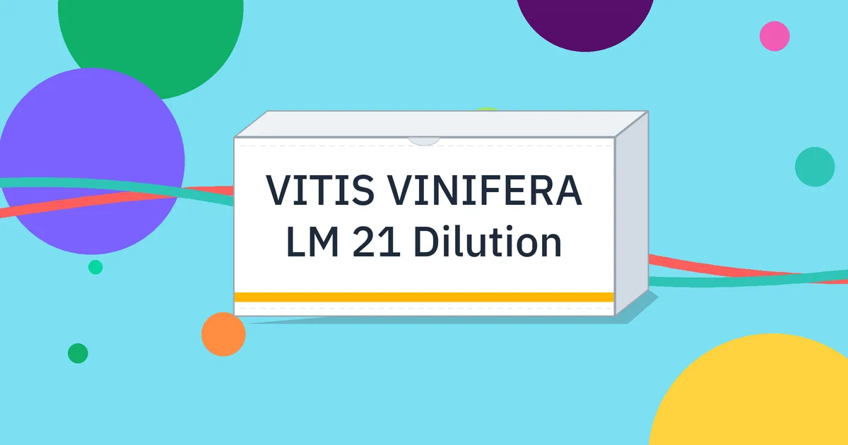 Symbolbild: Packung mit der Aufschrift VITIS VINIFERA LM 21 Dilution (PZN 13279877) – Verfügbarkeit und Bezug in Apotheken in Frankfurt am Main