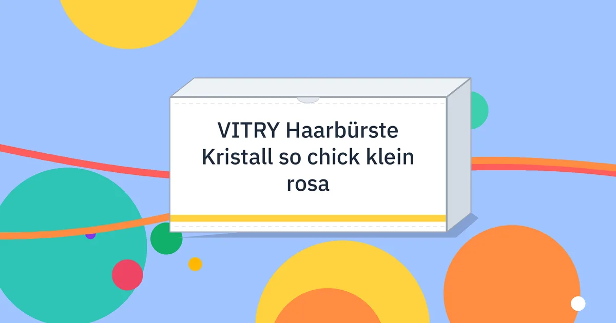 Symbolbild: Packung mit der Aufschrift VITRY Haarbürste Kristall so chick klein rosa (PZN 10780944) – Verfügbarkeit und Bezug in Apotheken in Frankfurt am Main