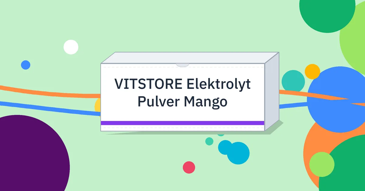 Symbolbild: Packung mit der Aufschrift VITSTORE Elektrolyt Pulver Mango (PZN 20588509) – Verfügbarkeit und Bezug in Apotheken in Frankfurt am Main
