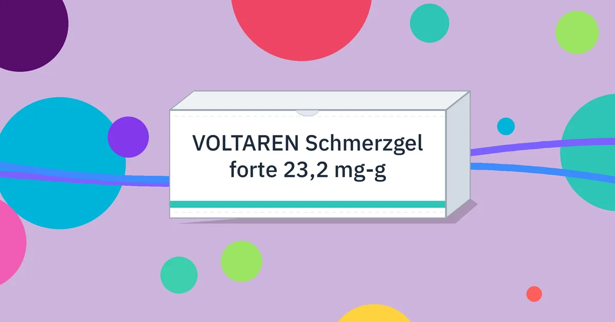 Symbolbild: Packung mit der Aufschrift VOLTAREN Schmerzgel forte 23,2 mg-g (PZN 08628270) – Verfügbarkeit und Bezug in Apotheken in Frankfurt am Main