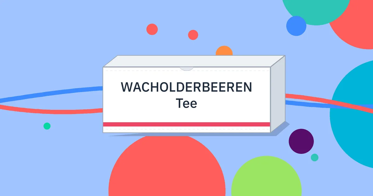 Symbolbild: Packung mit der Aufschrift WACHOLDERBEEREN Tee (PZN 19550200) – Verfügbarkeit und Bezug in Apotheken in Frankfurt am Main