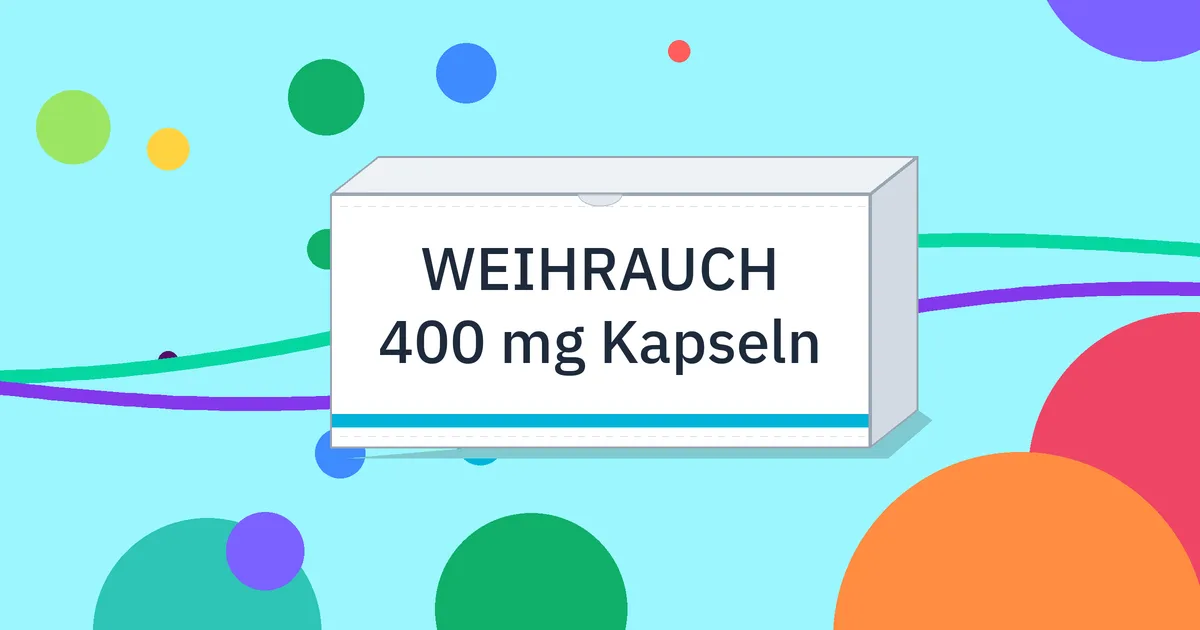 Symbolbild: Packung mit der Aufschrift WEIHRAUCH 400 mg Kapseln (PZN 04597957) – Verfügbarkeit und Bezug in Apotheken in Frankfurt am Main