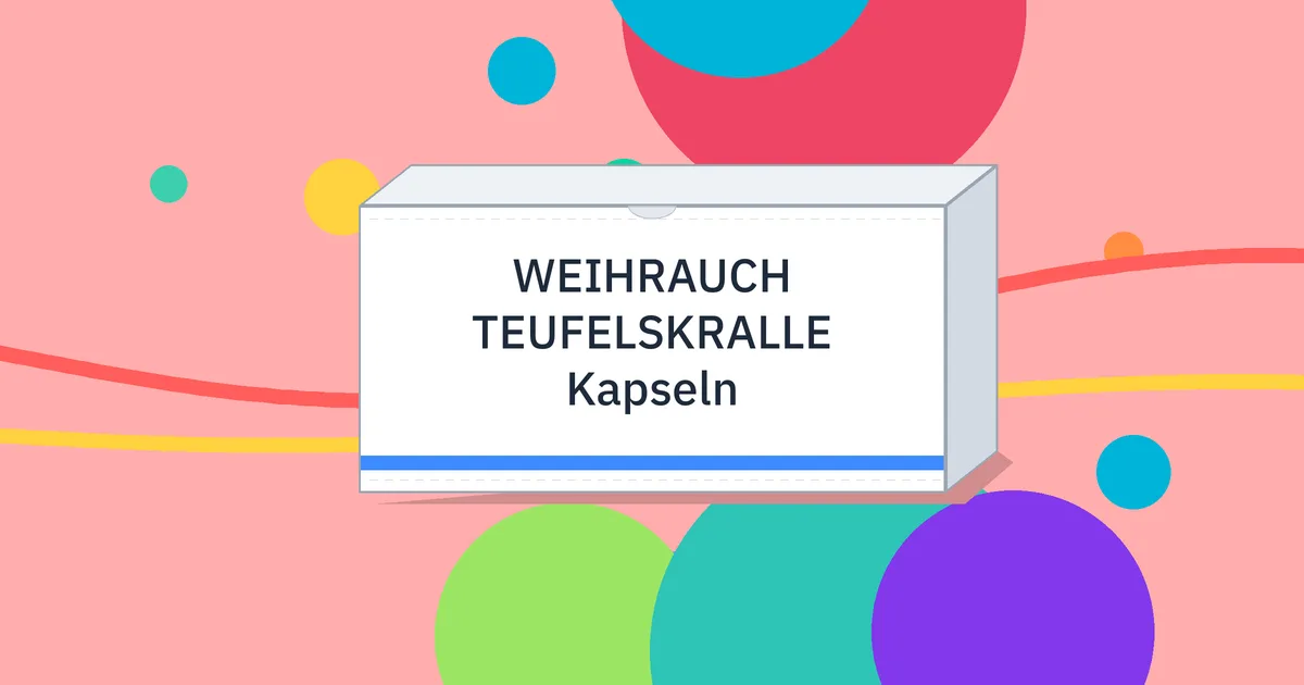 Symbolbild: Packung mit der Aufschrift WEIHRAUCH TEUFELSKRALLE Kapseln (PZN 18373598) – Verfügbarkeit und Bezug in Apotheken in Frankfurt am Main
