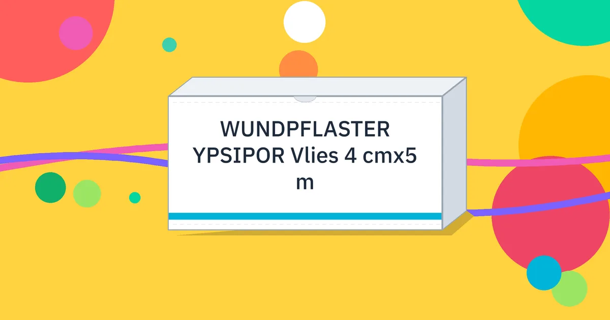 Symbolbild: Packung mit der Aufschrift WUNDPFLASTER YPSIPOR Vlies 4 cmx5 m (PZN 03271343) – Verfügbarkeit und Bezug in Apotheken in Frankfurt am Main