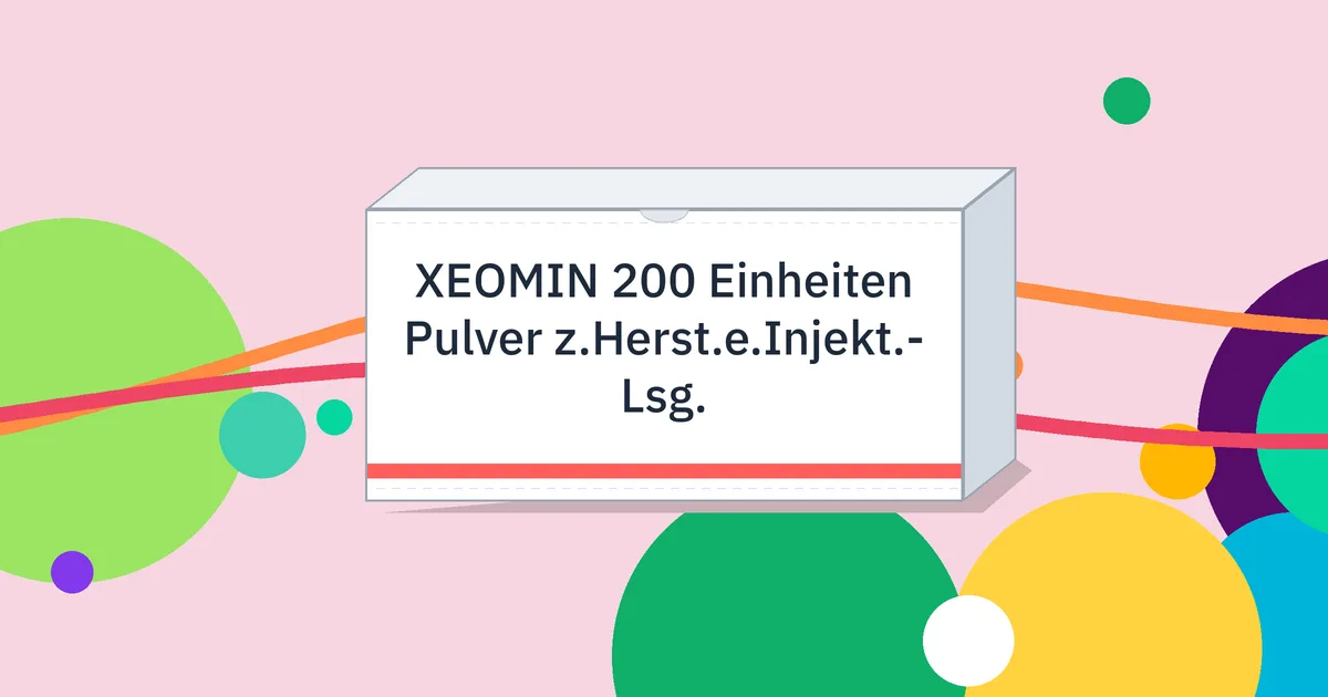 Symbolbild: Packung mit der Aufschrift XEOMIN 200 Einheiten Pulver z.Herst.e.Injekt.-Lsg. (PZN 17823846) – Verfügbarkeit und Bezug in Apotheken in Frankfurt am Main