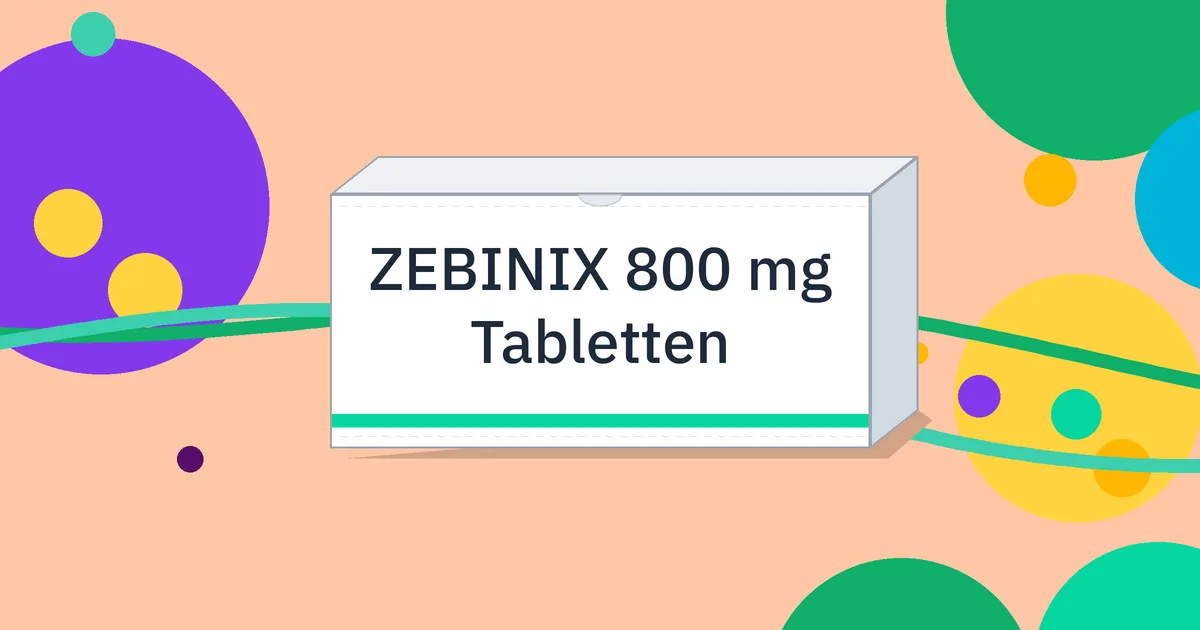 Symbolbild: Packung mit der Aufschrift ZEBINIX 800 mg Tabletten (PZN 09304919) – Verfügbarkeit und Bezug in Apotheken in Frankfurt am Main