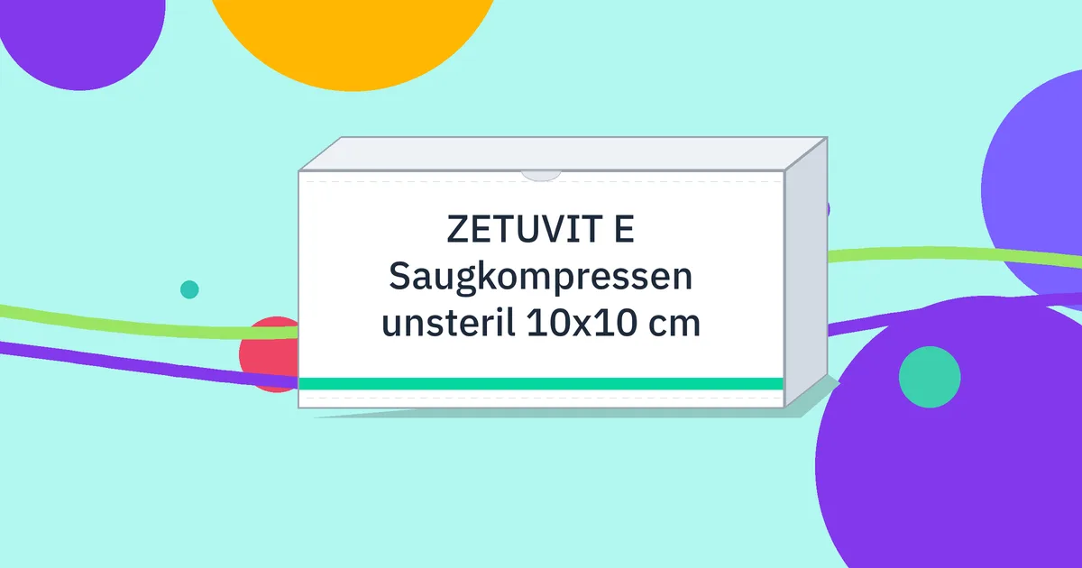 Symbolbild: Packung mit der Aufschrift ZETUVIT E Saugkompressen unsteril 10x10 cm (PZN 18713344) – Verfügbarkeit und Bezug in Apotheken in Frankfurt am Main