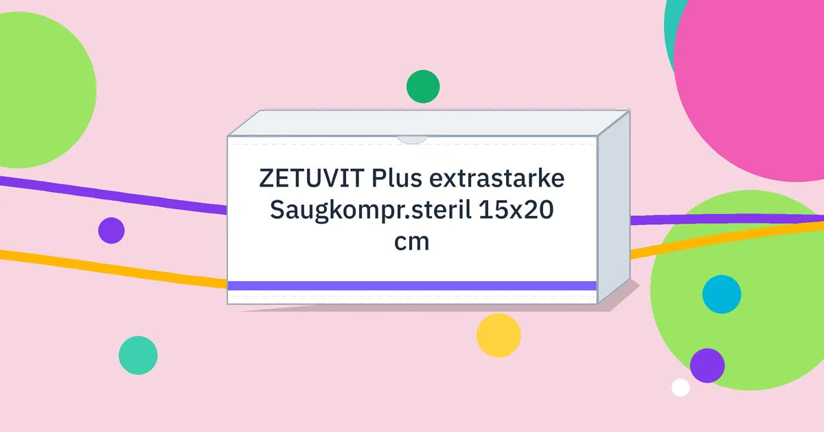 Symbolbild: Packung mit der Aufschrift ZETUVIT Plus extrastarke Saugkompr.steril 15x20 cm (PZN 16153214) – Verfügbarkeit und Bezug in Apotheken in Frankfurt am Main