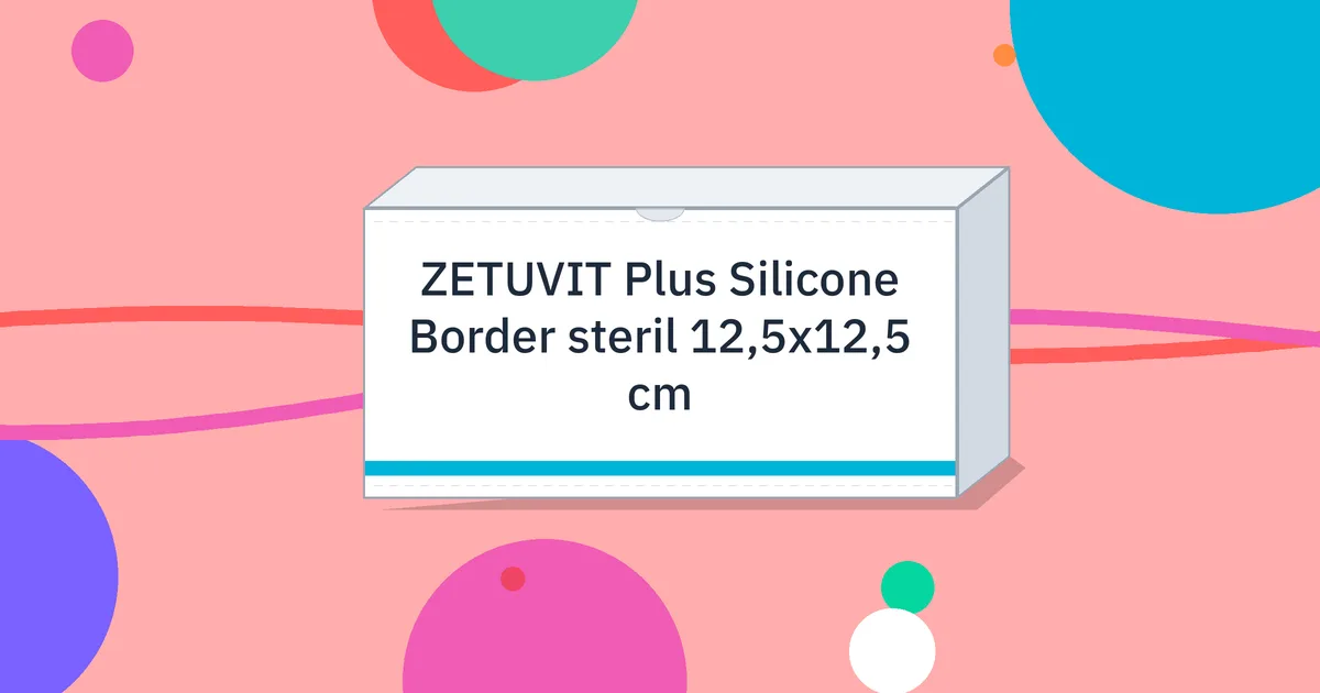 Symbolbild: Packung mit der Aufschrift ZETUVIT Plus Silicone Border steril 12,5x12,5 cm (PZN 18303600) – Verfügbarkeit und Bezug in Apotheken in Frankfurt am Main
